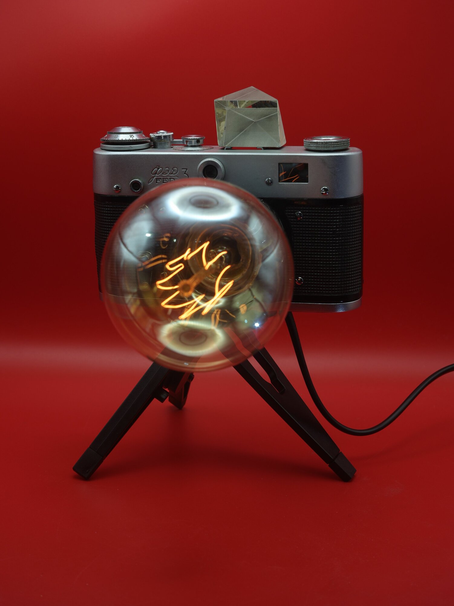 ФЭД 3 Винтажный Светильник из фотоаппарата