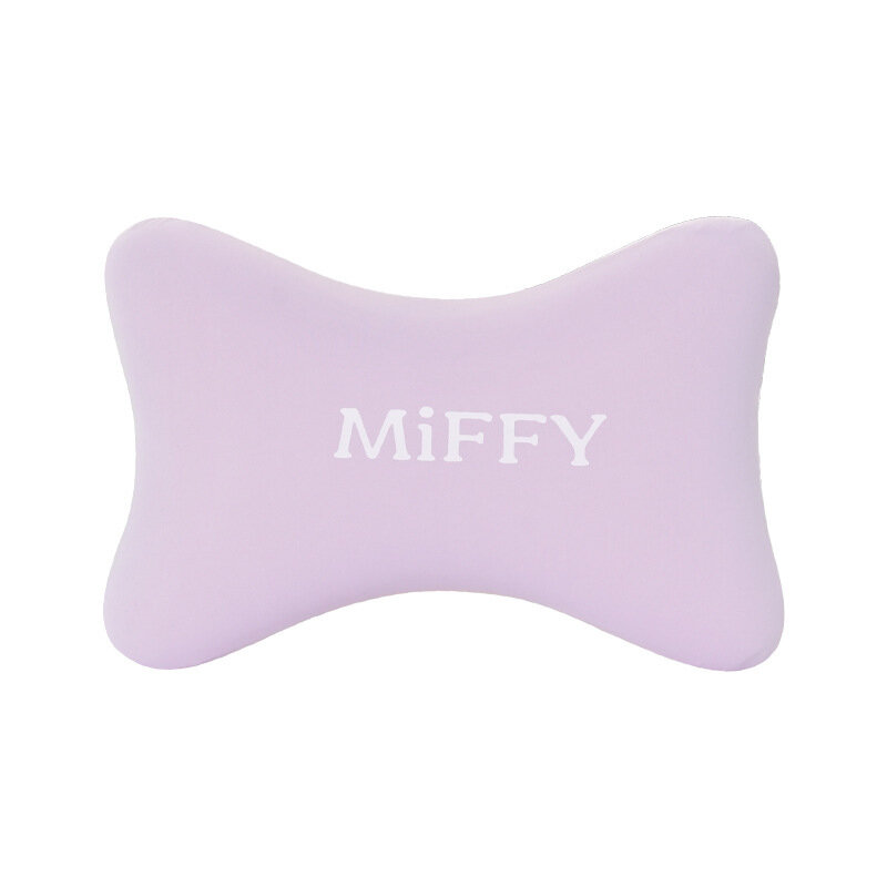 Miffy Ice Silk Memory Foam Автомобильная Подушка для Шеи, Пурпурная Автомобильная Поддержка для Шеи с Удобством для