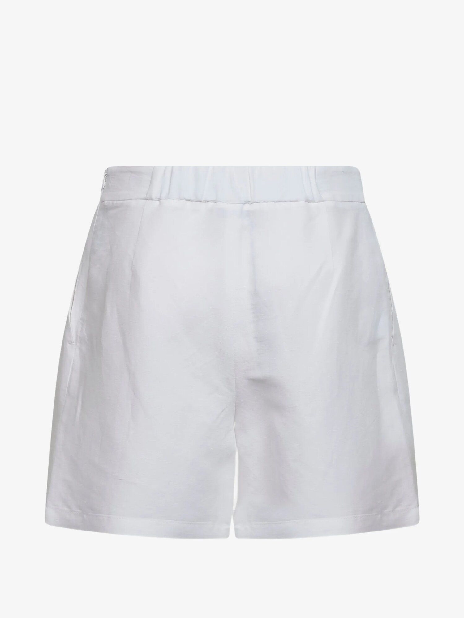 Шорты BLANCA VITA Elasticated-waistband pleated shorts, размер 44, бежевый/белый — фото 1