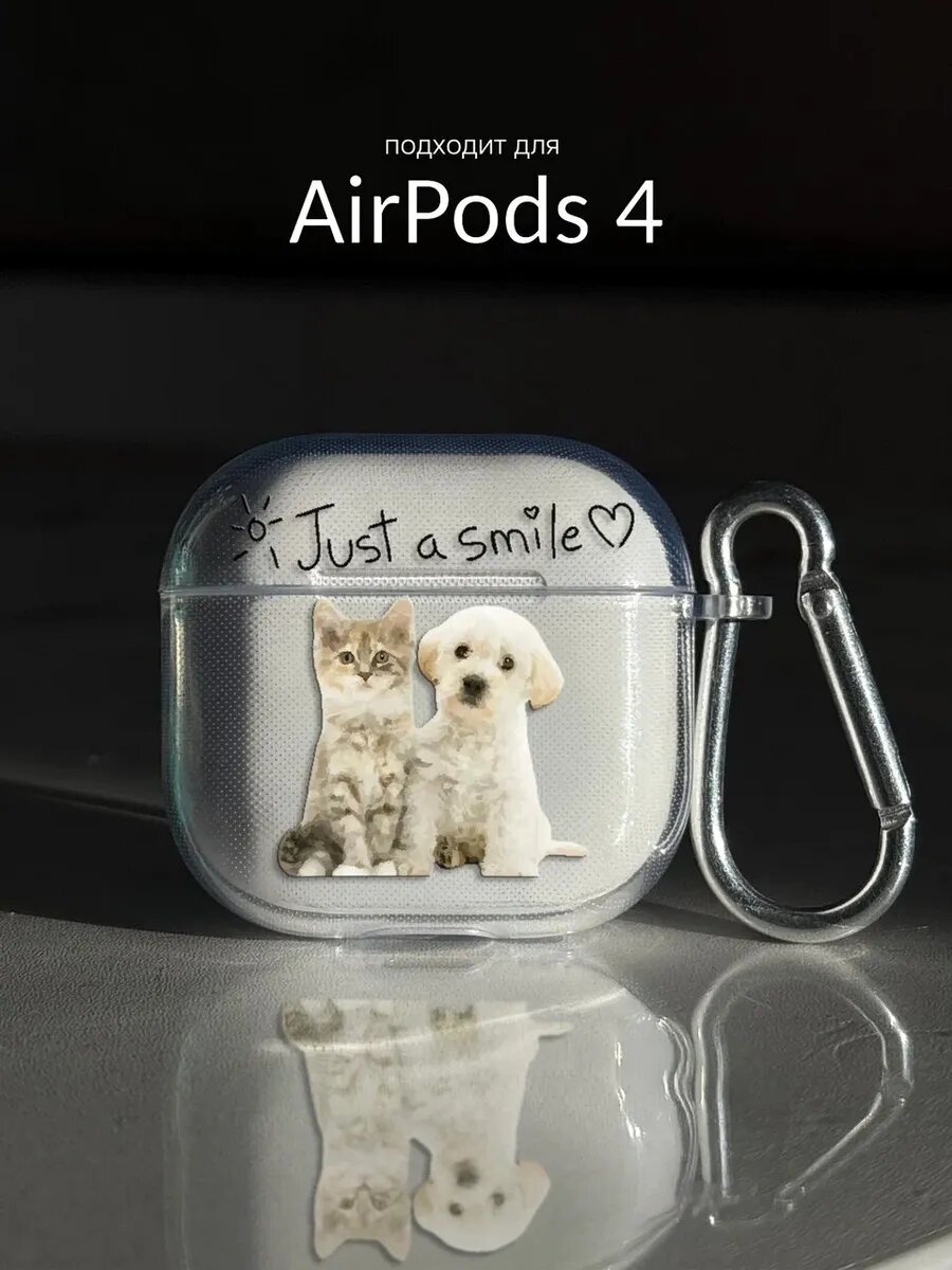 Чехол на AirPods 4 с котиком