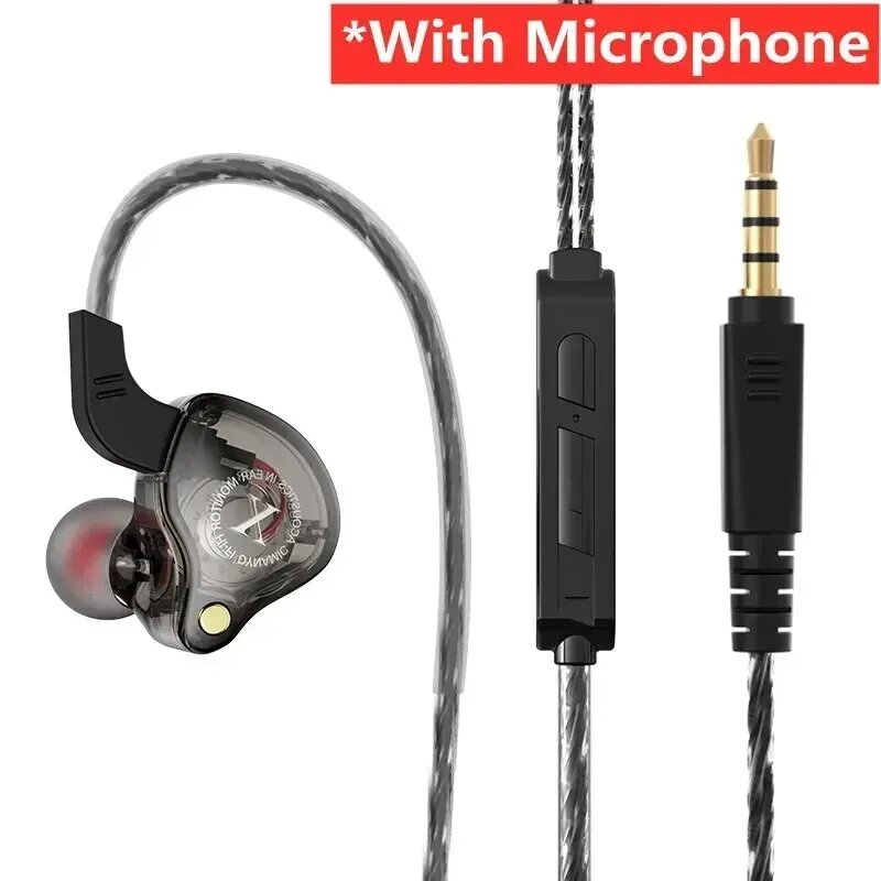 VIKEFON X2 наушники проводные с микрофоном, черные