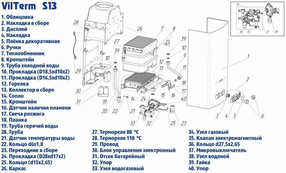 Газ. колонка BaltGaz VilTerm S13 — фото 1
