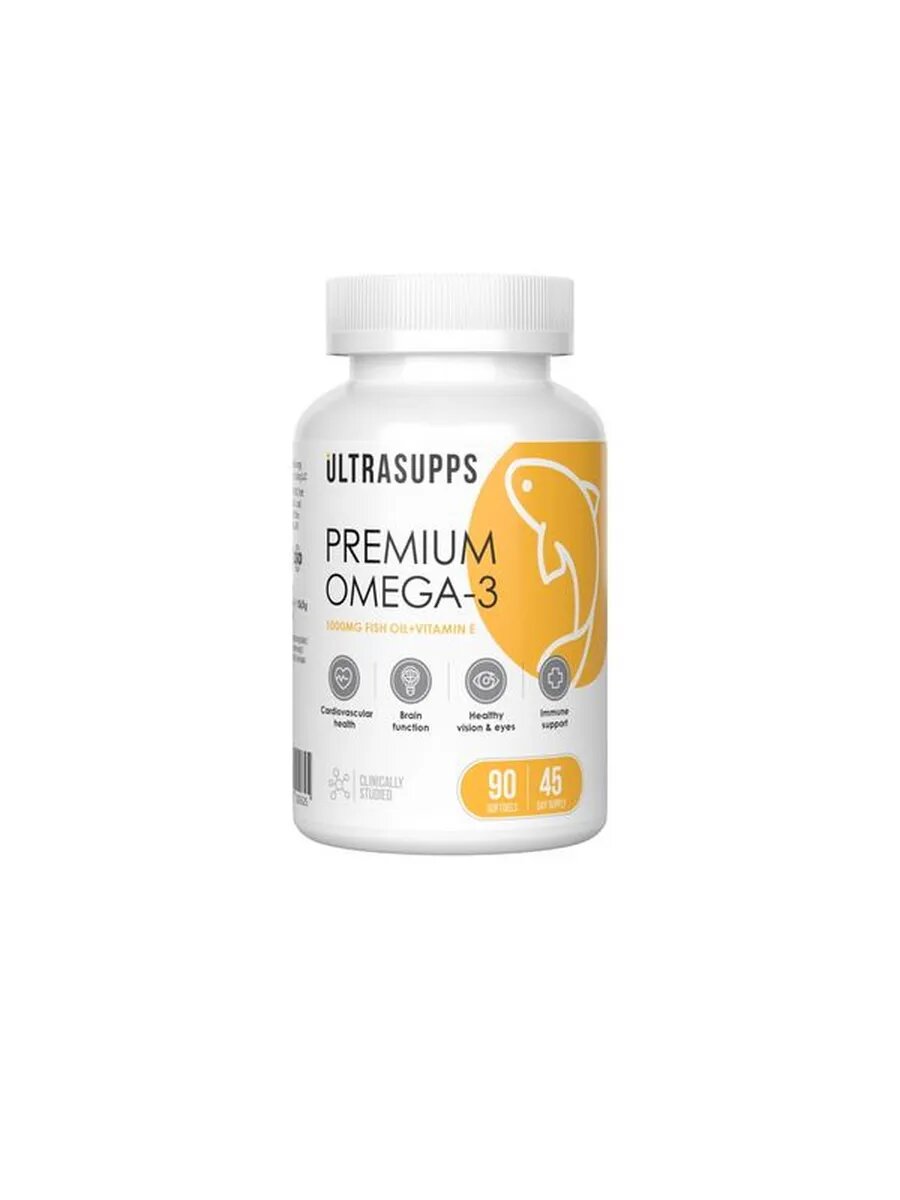 Омега-3 Премиум UltraSupps/Ультрасаппс капсулы мягкие 1405мг 90шт