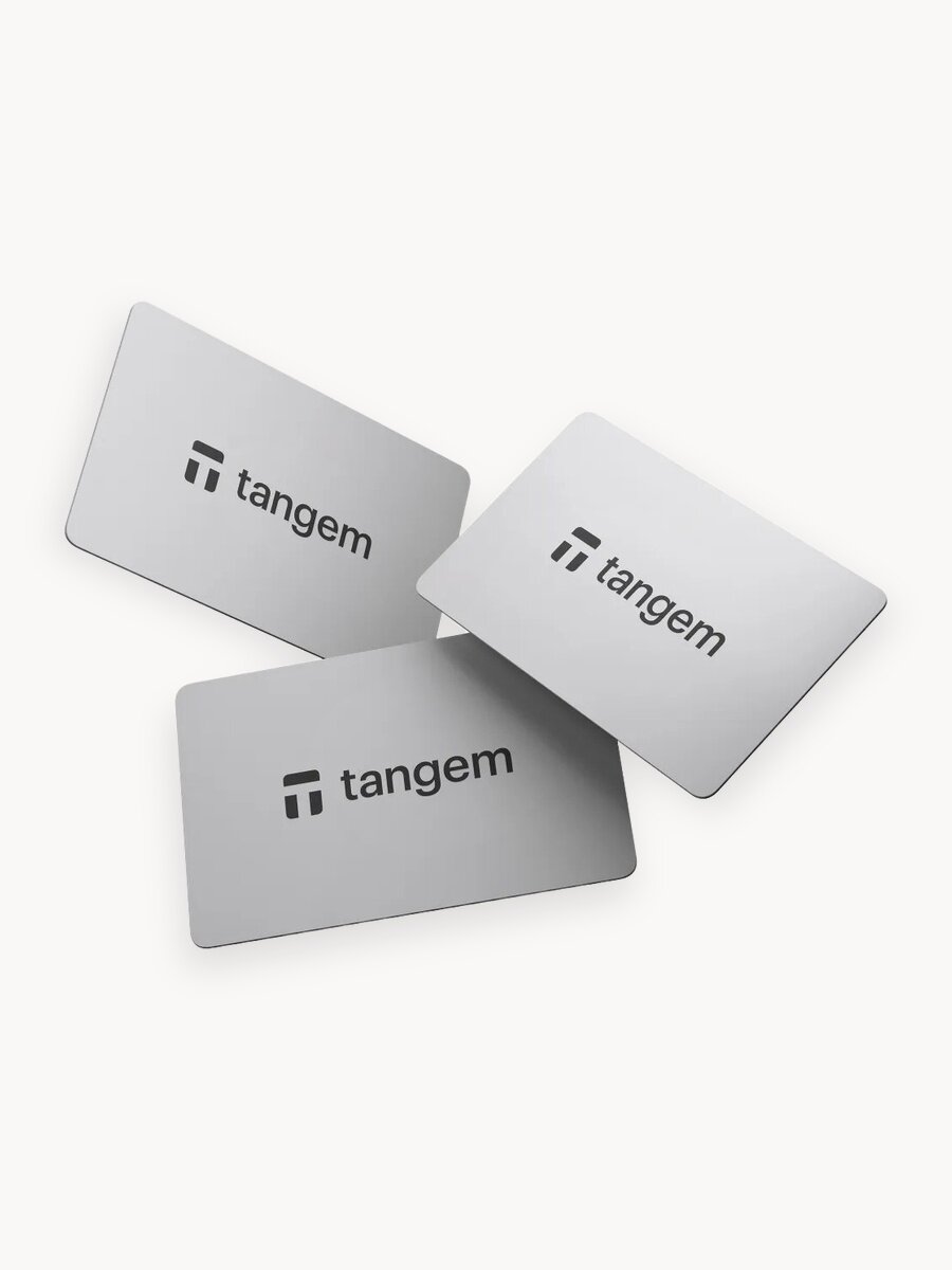 Аппаратный криптокошелек Tangem Wallet 2.0 - 3 карты. Холодный NFC кошелек для криптовалюты