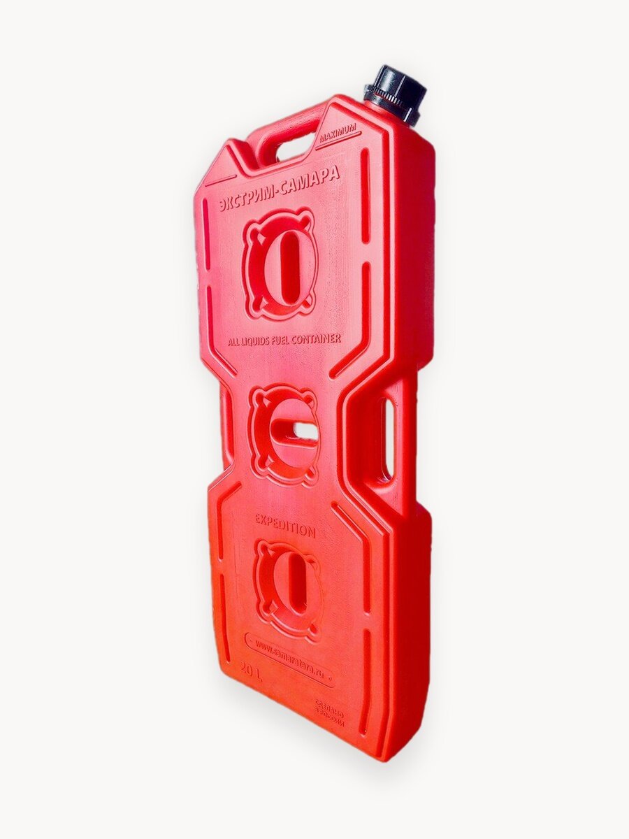 Экспедиционная канистра Экстрим 20л Красная пластиковая усиленная для топлива или воды