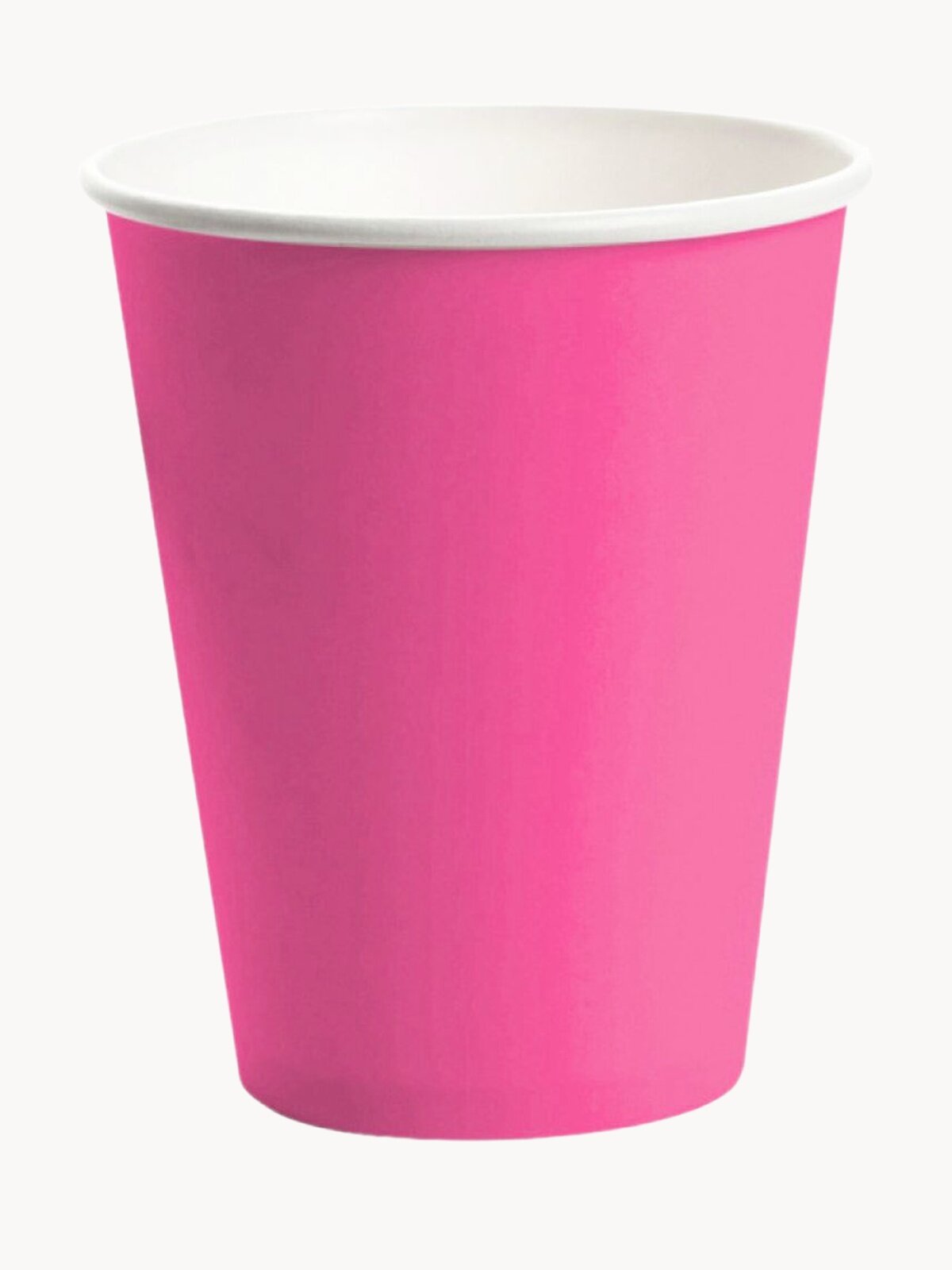 Стакан однослойный бумажный 350 мл "Малиновый", (50шт)