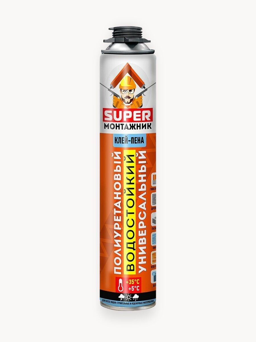 Клей-пена Super Монтажник профессиональная летняя, 1 шт.