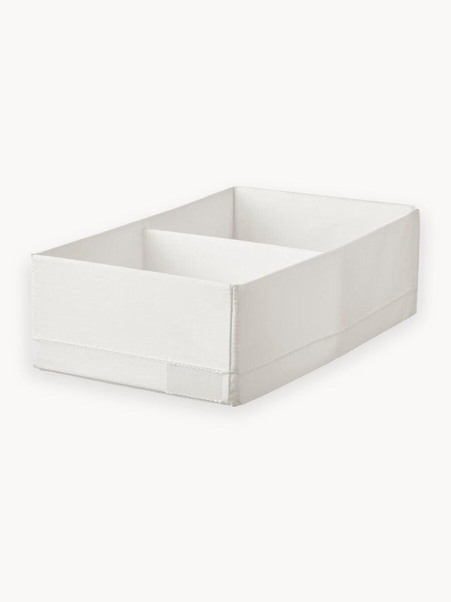 Органайзер для хранения IKEA стук STUK, 20x34x10 см, белый, 2 отделения