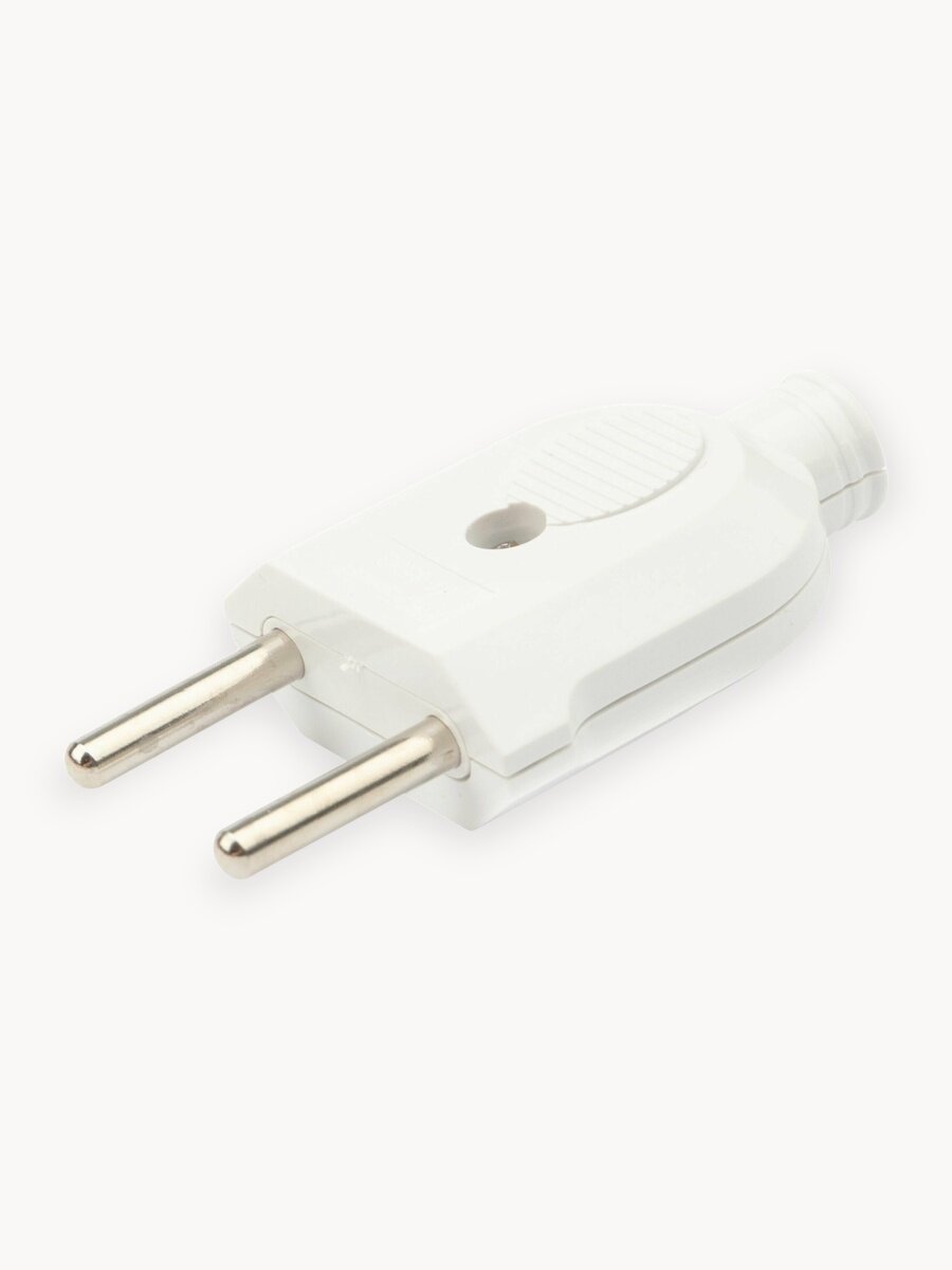 Электрическая сетевая евровилка прямая REXANT для розетки / вилка для сети / без заземления