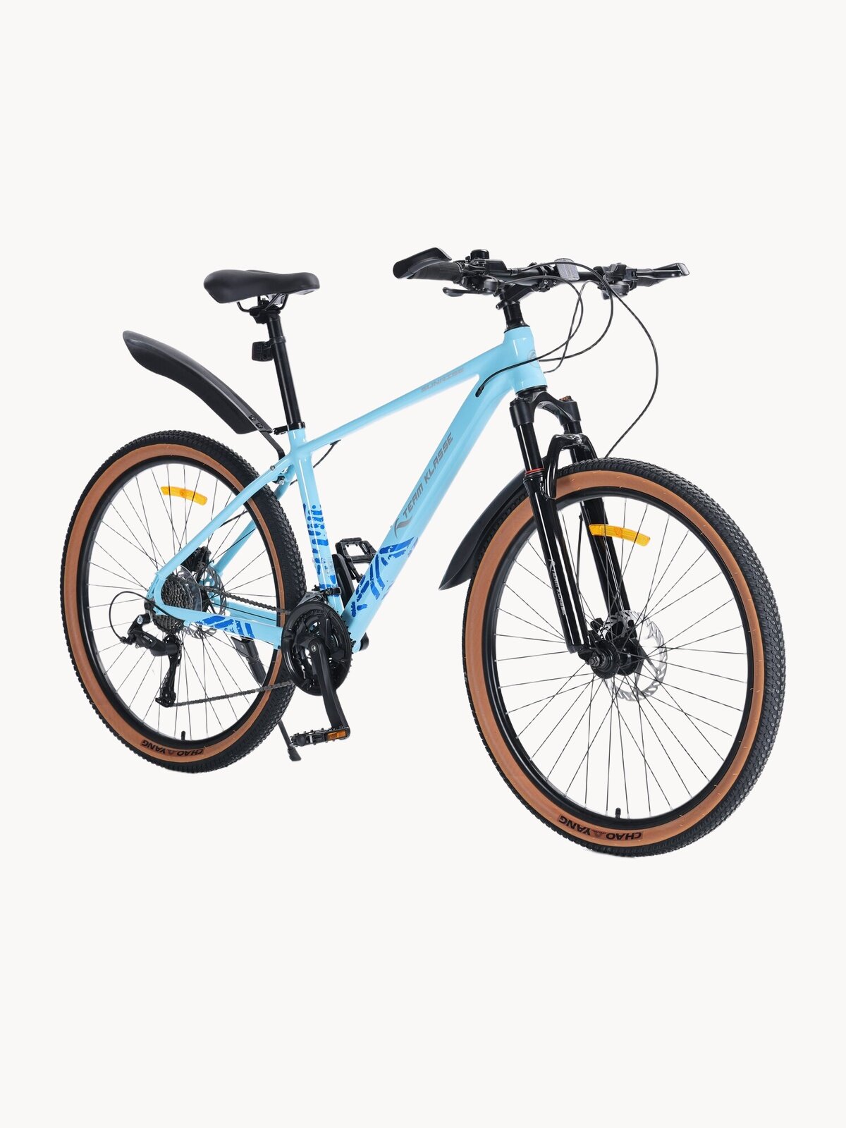 Велосипед Team Klasse MB-3-D, городской, 27 скоростей, диаметр колес 27.5", рама 17", голубой