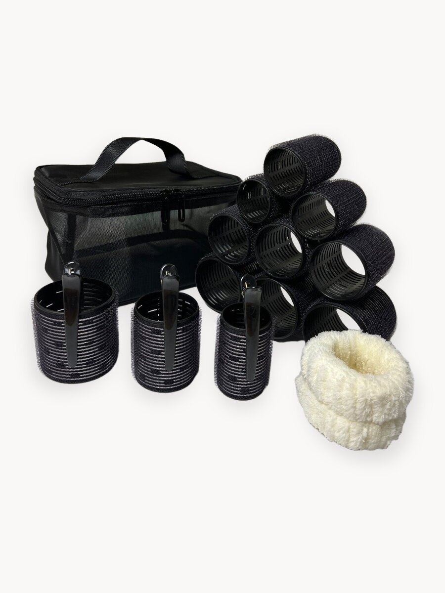 Бигуди липучки для волос объема крупные с зажимом набор 36 предметов