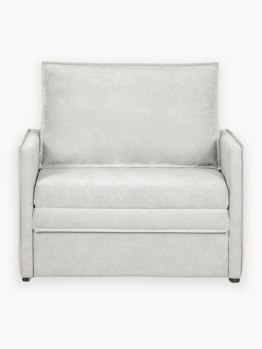 Кресло кровать в детскую, спальню, для кухни, балкона Сэм 04.01 Вивальди 6 серебристый серый