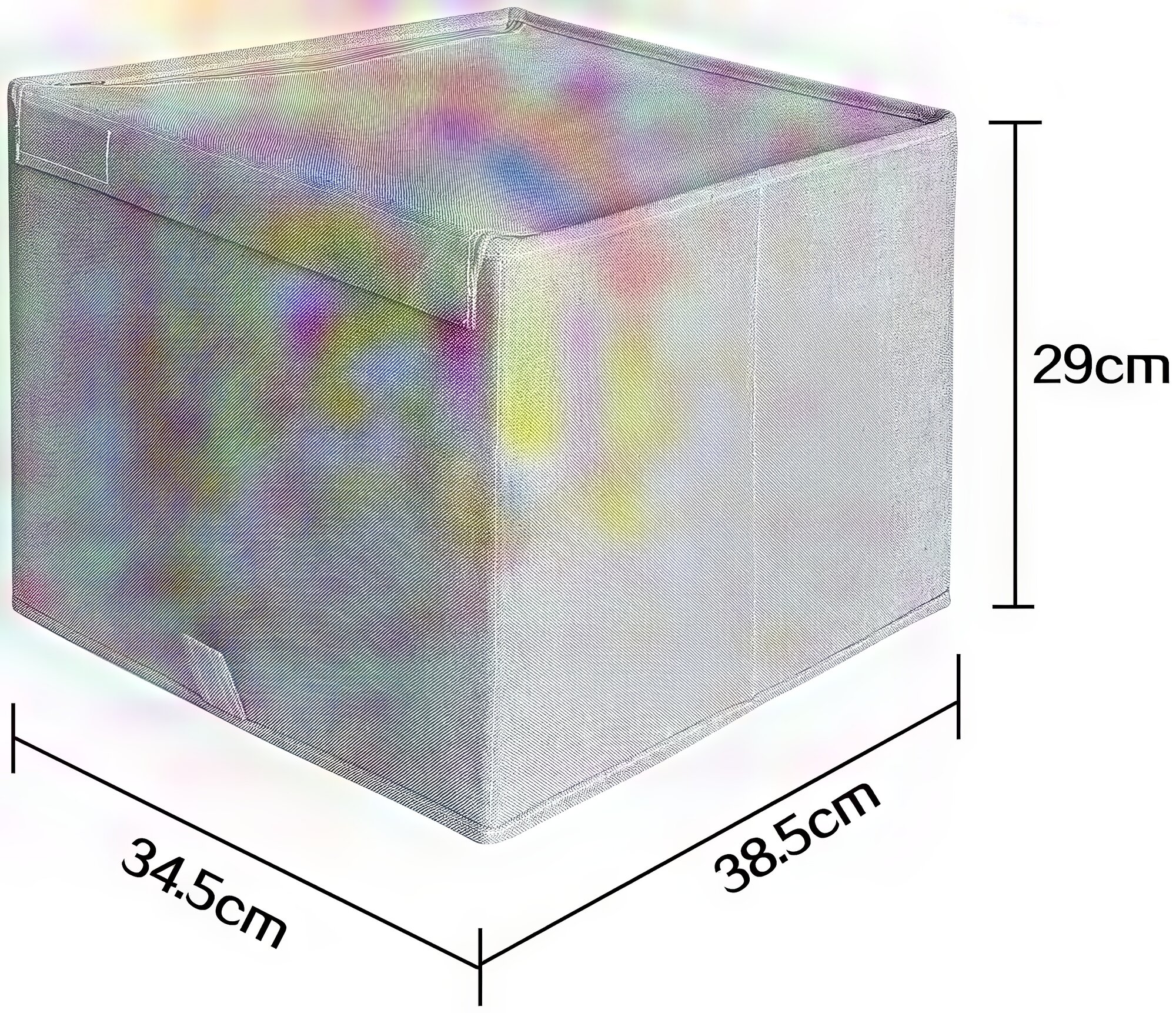 Коробка для хранения с крышкой Konsensa 34.5x38.5x29 см полиэстер цвет серый