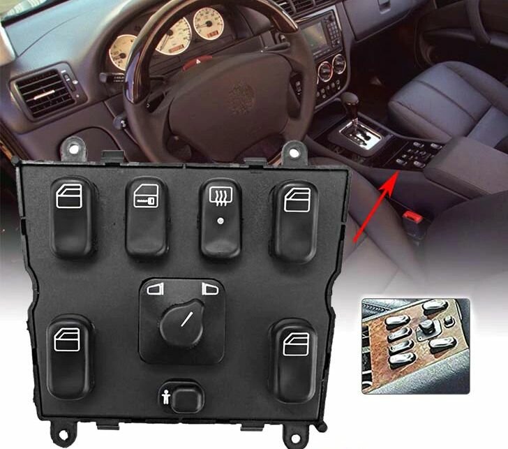 Переключатель стеклоподъемника, блок управления стеклоподъёмниками для Мерседес ML W163 ML320 ML430 1998-2002 1998 1999 a 1638206610 A1638206610