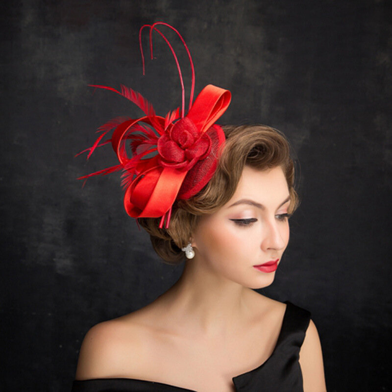 Шляпа-цилиндр, женская, красная, универсальная, для бар-мицвы и свадьбы