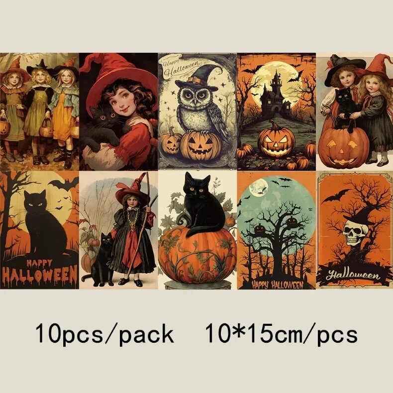 Набор карток на Хэллоуин из пенобумаги