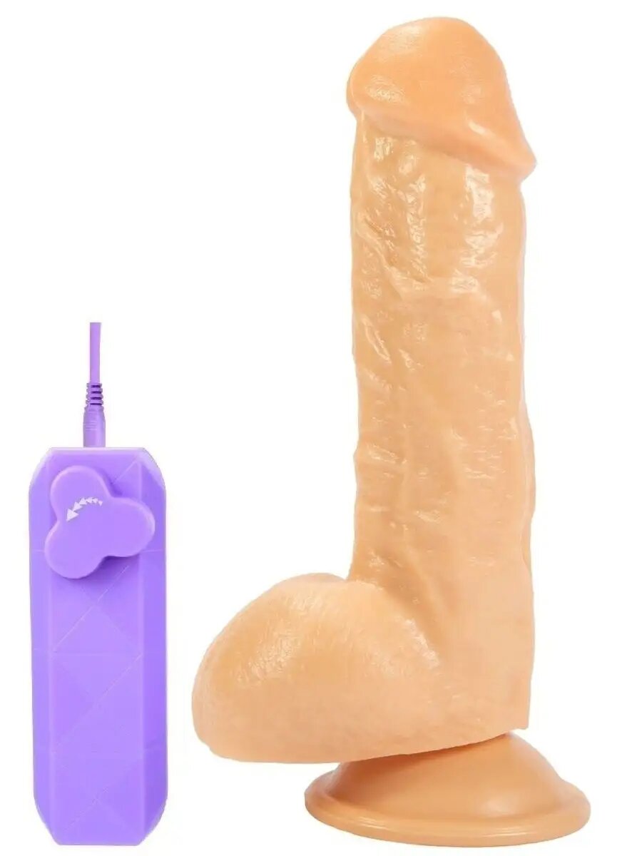 Реалистичный вибратор-фаллоимитатор на присоске 13см