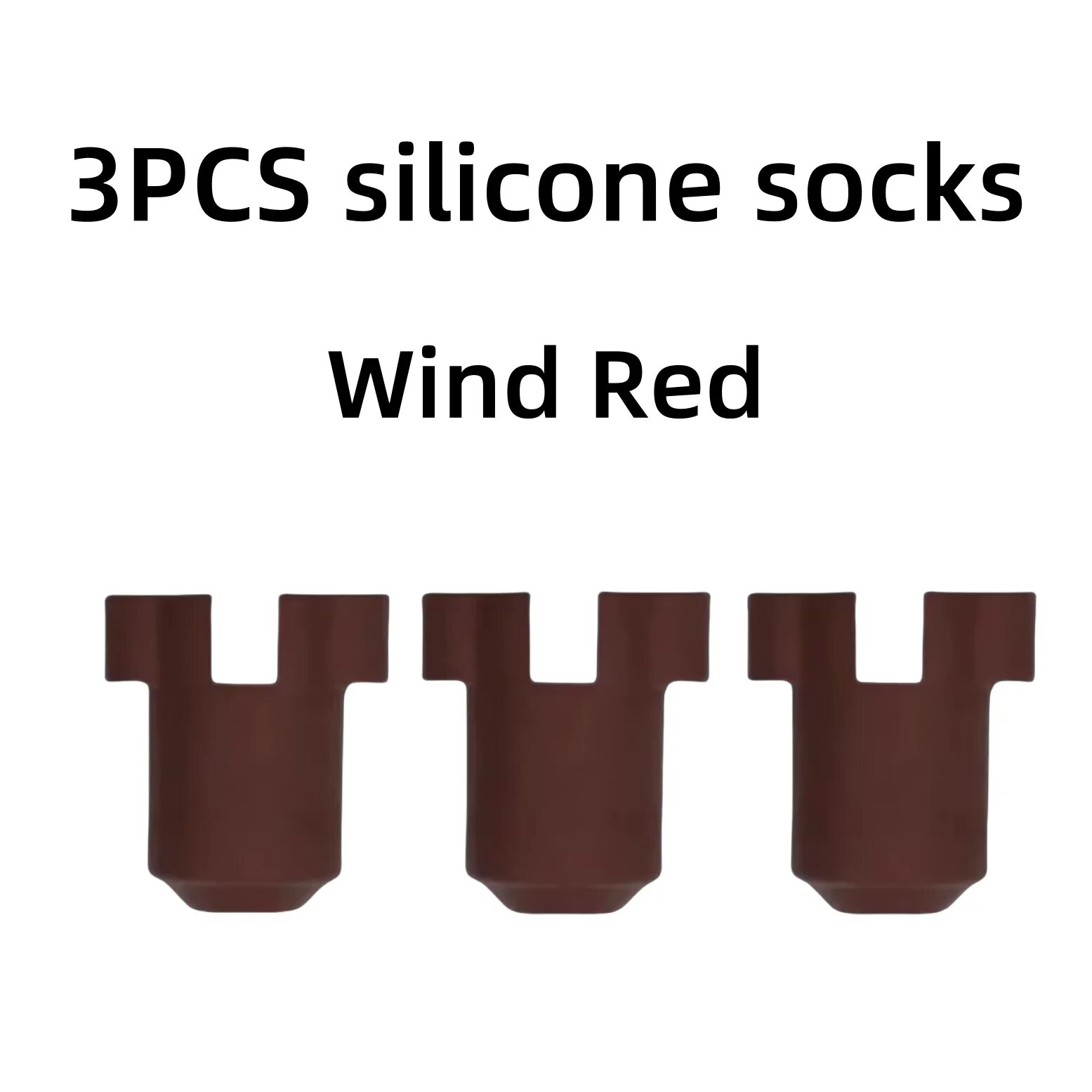 3PC силиконовые носки Wind Red