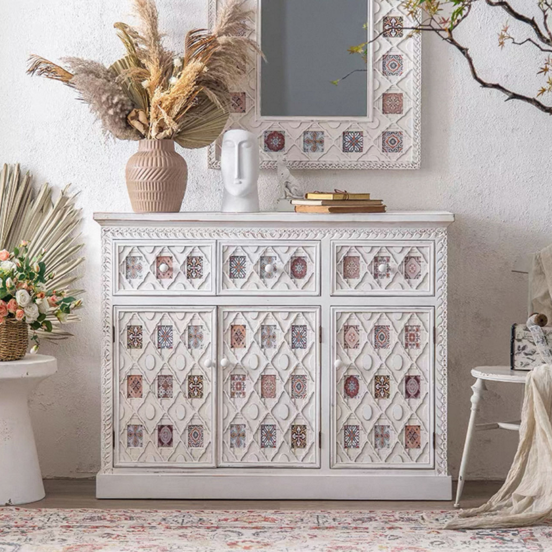 Тумба с выдвижными ящиками в американском ретро стиле Reisina