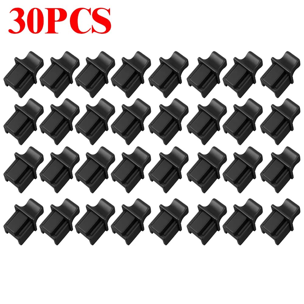 Силиконовые заглушки RJ45, Black-30PCS