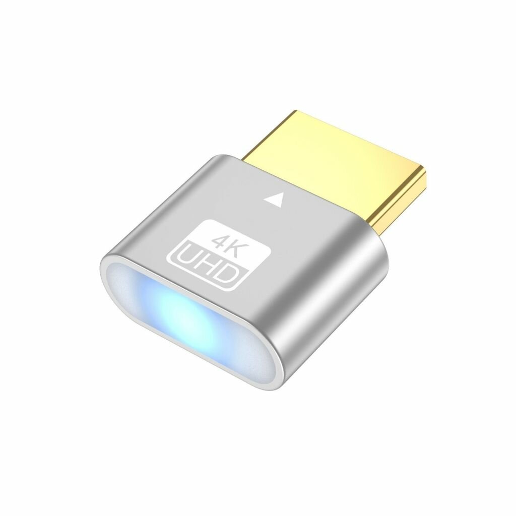 Разветвитель видеокарты HDMI-серебристый-со светодиодной подсветкой