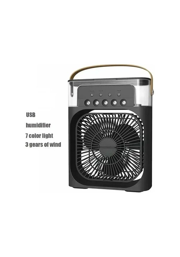 Портативный охладитель воздуха 3-в-1 с питанием от USB, кондиционером и увлажнителем воздуха — мини-холодильник для дома со светодиодной подсветкой