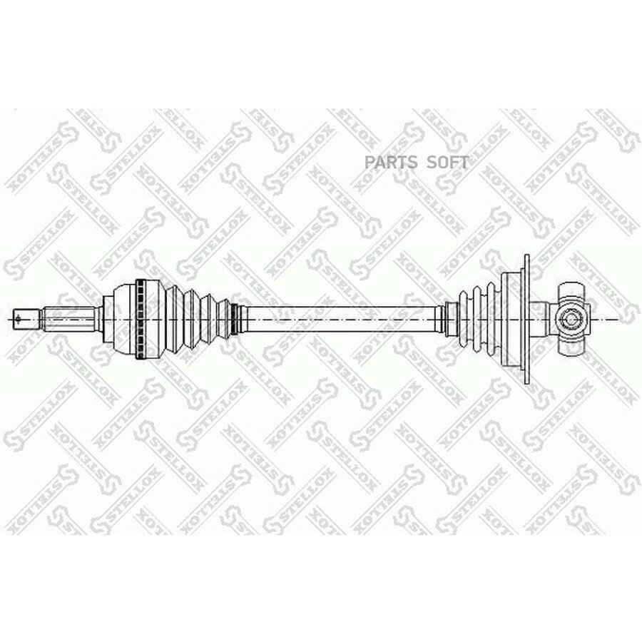 Привод левый 655mm ABS, 22318 Renault Megane/Scenic 1.9DCi/DTi 99-02 от официального дистрибьютора, STELLOX, артикул 1581050SX