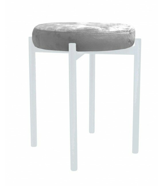 Табурет Мoss, M13 светло-серый, ножки белые