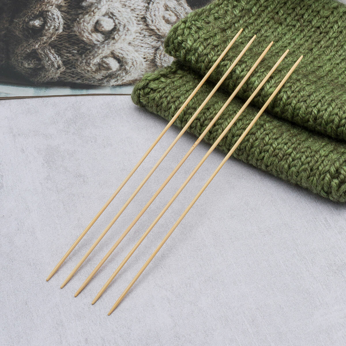 Спицы для вязания носочные 2 мм*20 см, 5 шт, бамбуковые, Айрис