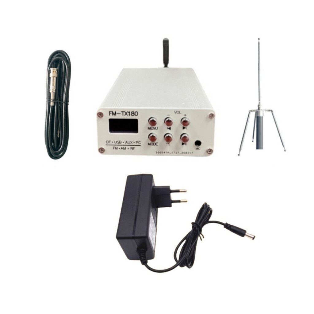 FM TX180 Трансмиттер с Bluetooth 5.0, USB флешкой и декодированием 2000M