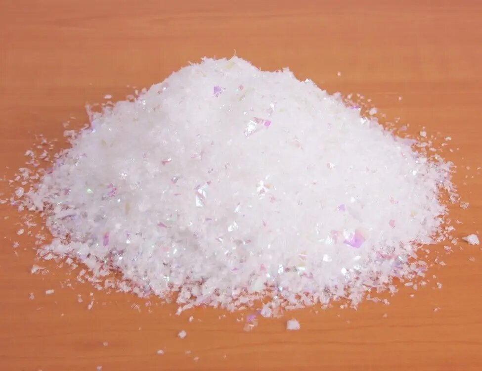 Искусственный снег SNOWFLAKE MIX, микшированный, голографический, 200 г, Kaemingk