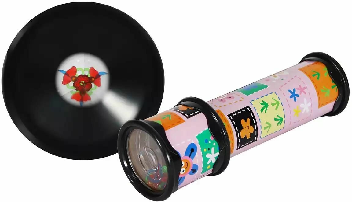 Калейдоскоп КНР "Цветы", розовый, пластик, от 3 лет