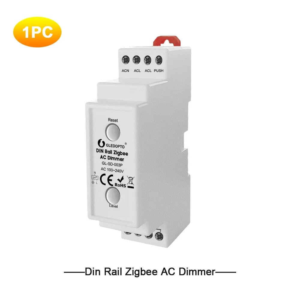 GLEDOPTO ZigBee 3.0 Диммер для DIN-рейки