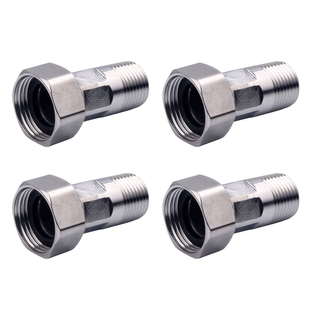 4шт Водопроводная Труба Из Нержавеющей Стали, Уменьшающий Штуцер 1/2 дюйма, Соединитель С Внутренней Резьбой 3/4 дюйма, С Уплотнительной Шайбой.