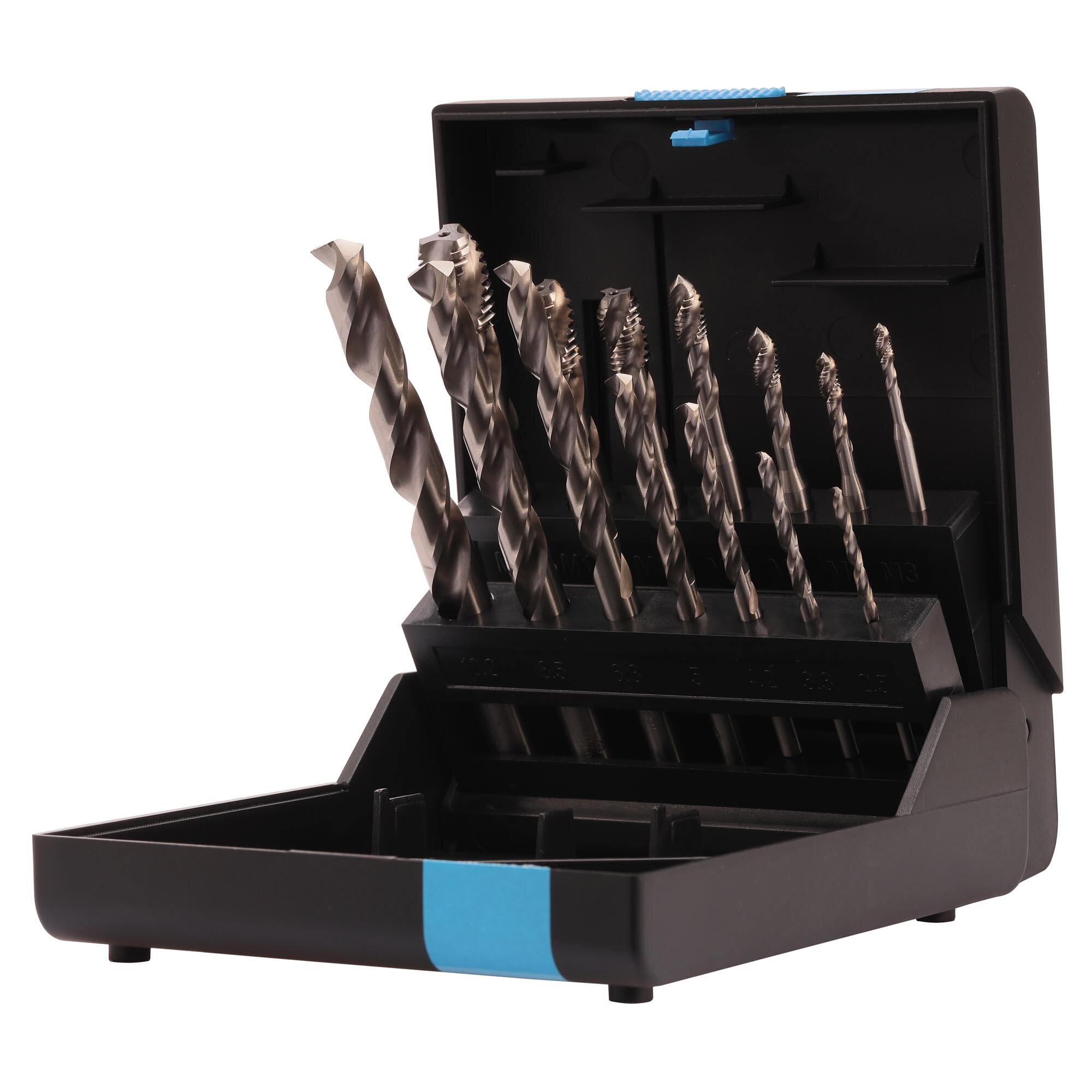 Набор машинных метчиков Volkel M3-M12 HSSE DIN371/376 14пр 47847