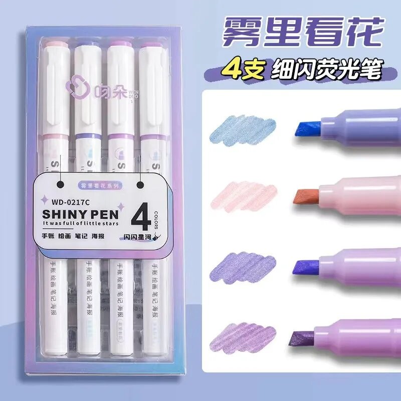 Флуоресцентные маркеры для рисования 4 шт.