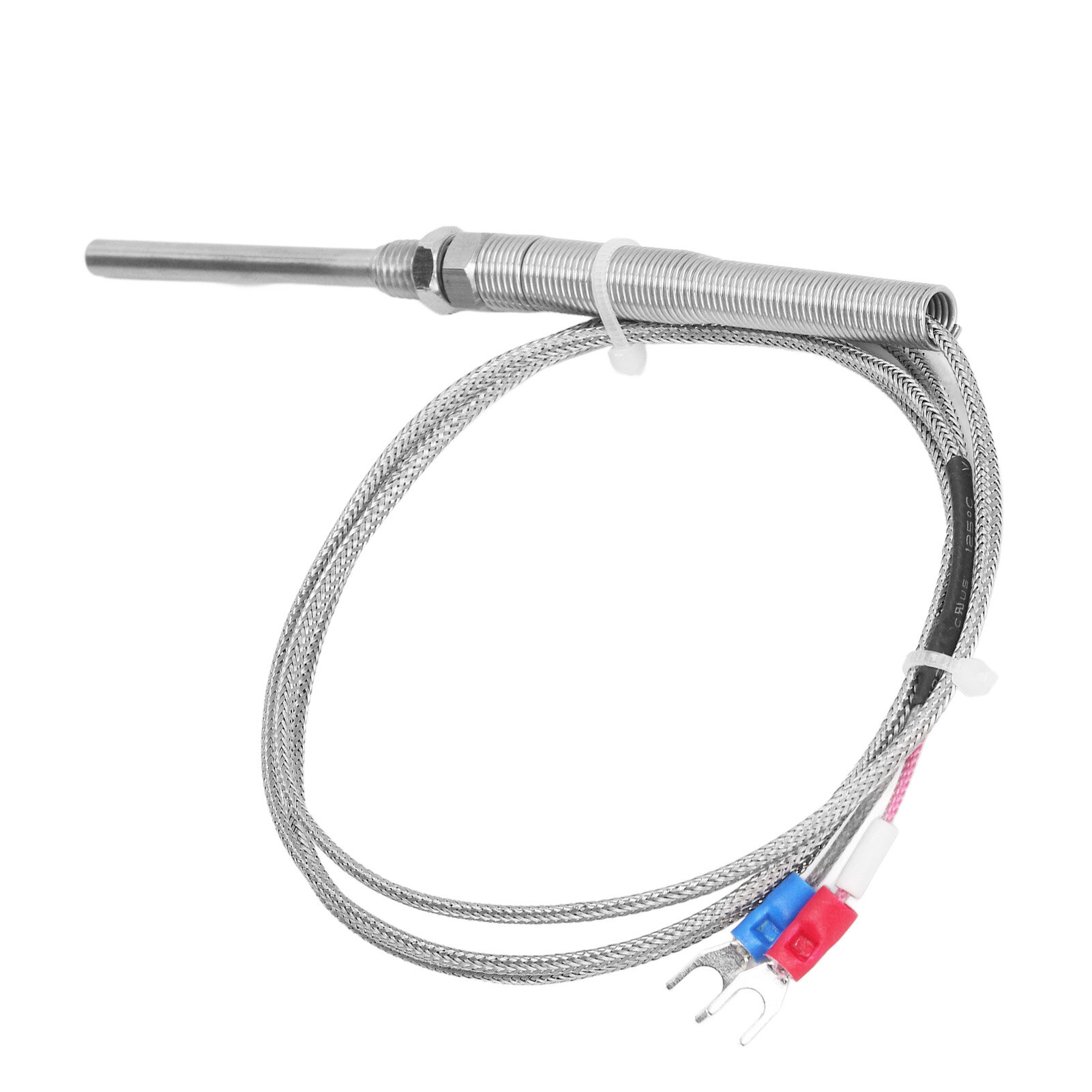 Термопара типа K, датчик температуры из нержавеющей стали 304, 5x50 мм, зонд M8, термопара с изоляцией, 2 м/78,7 дюйма