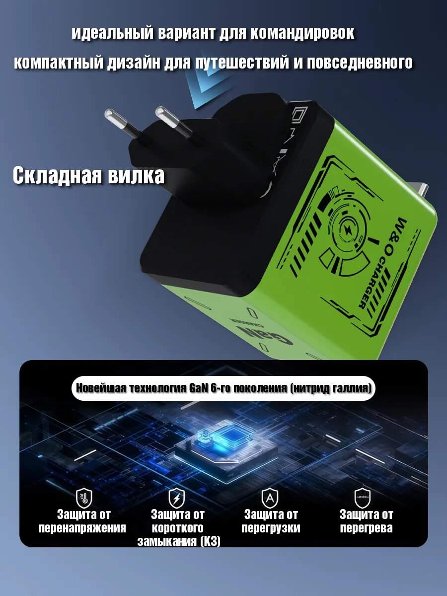 Зарядное устройство GaN C11, 2 порта, 5A, быстрая зарядка，Зарядное устройство для мобильного телефона
