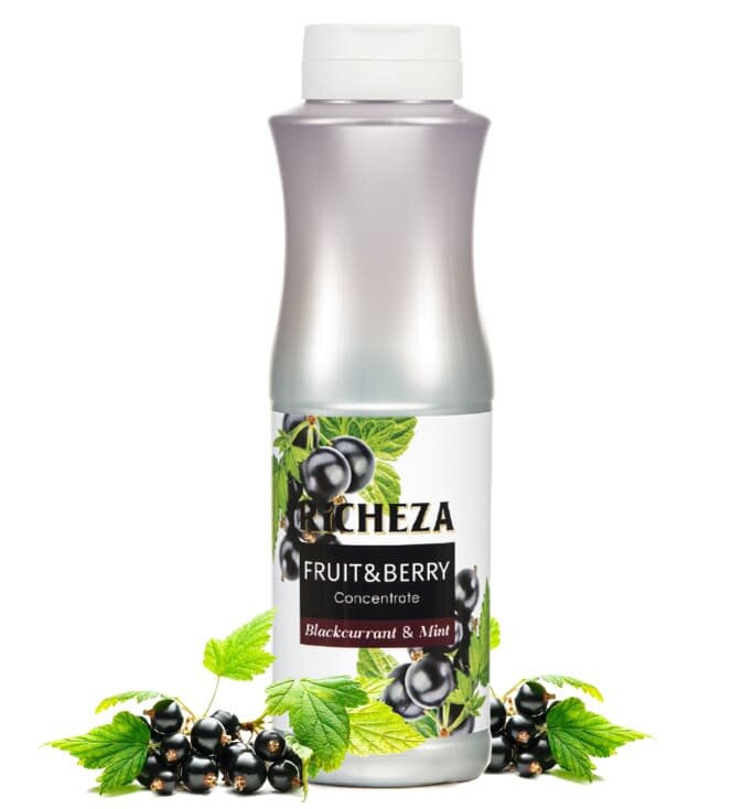 Концентрат пюре RICHEZA Чёрная смородина-Мята 1кг