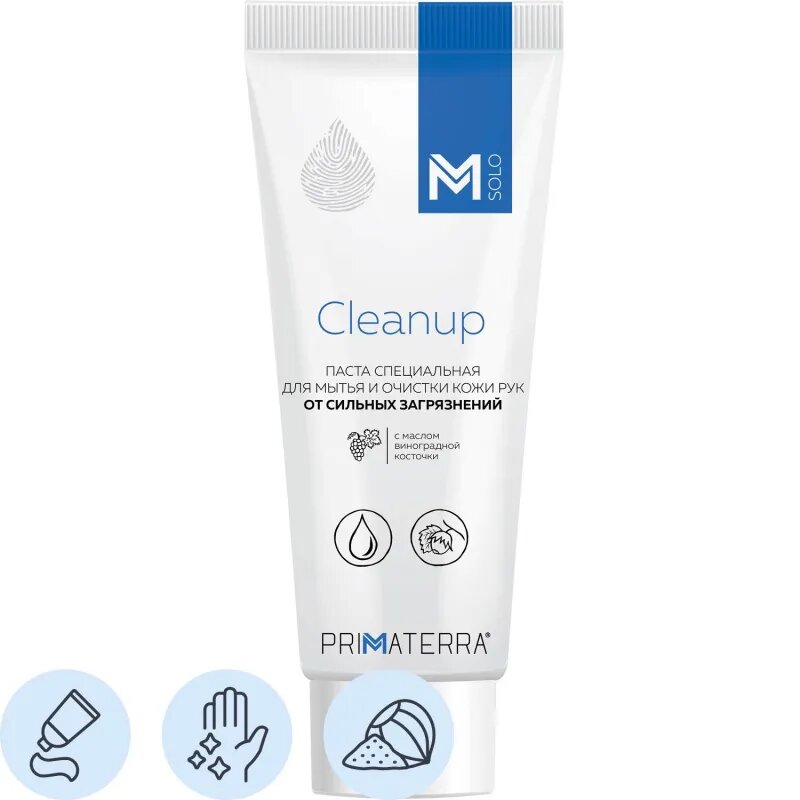 Паста очищающая M SOLO Cleanup, для рук с натуральным абразивом, 100 мл