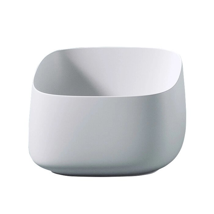 Раковина ArtCeram Cognac Quadro COL006 05 00 накладная, без отв, без перелива, на столешницу, Saniglaze, 43x43xh22.5 см, белая матовый