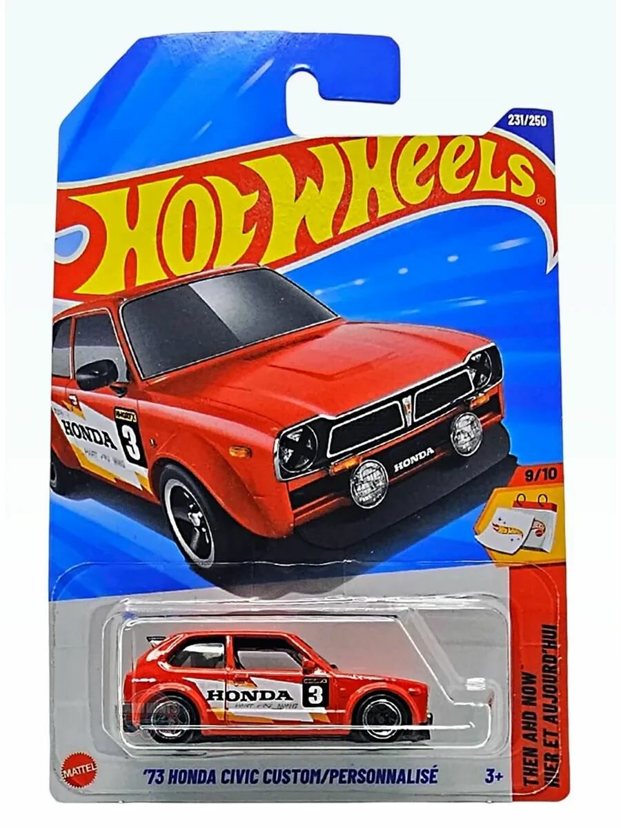 JBB42 Hot Wheels машинка металлическая игрушка коллекционная масштабная модель 73 Honda Civic Custom Кейс 2025