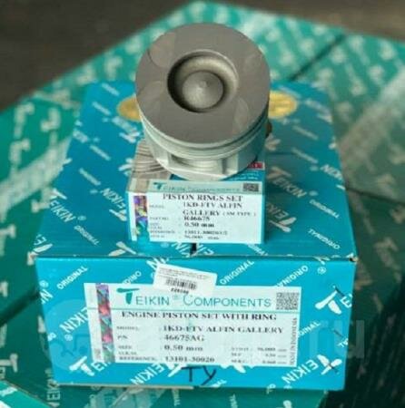 Поршни двигателя + кольца TEIKIN 46675AG STD TOYOTA LANDCRUISER PRADO KDJ9* HILUX SURF 1KD-FTV [ 13101-30020 ] ALFINE GALLERY