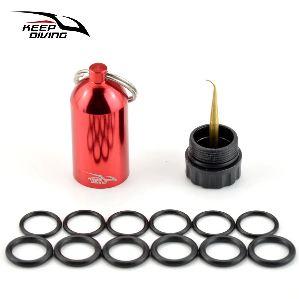 Мини-бак для подводного плавания из алюминиевого сплава с одной иглой и уплотнительными кольцами для дайвинга и хомута, аксессуары для подводного плавания