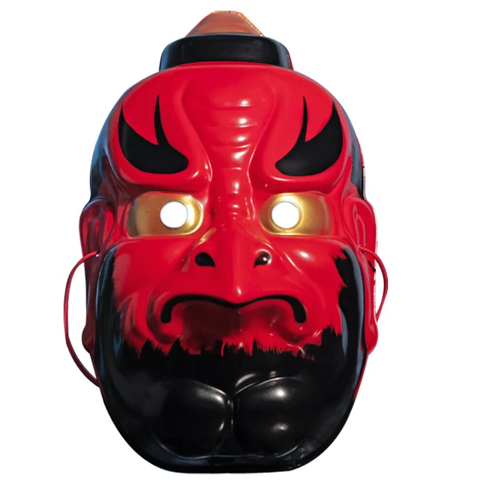 Пластиковая маска самурая Tengu Красный, Красный