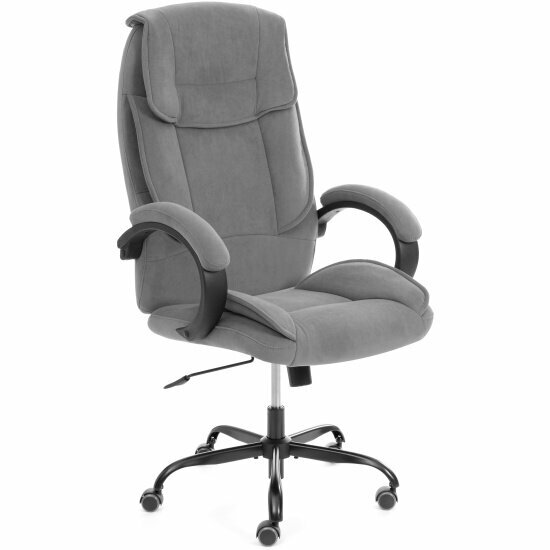 Кресло руководителя Tetchair OREON metalBL велюр, серый
