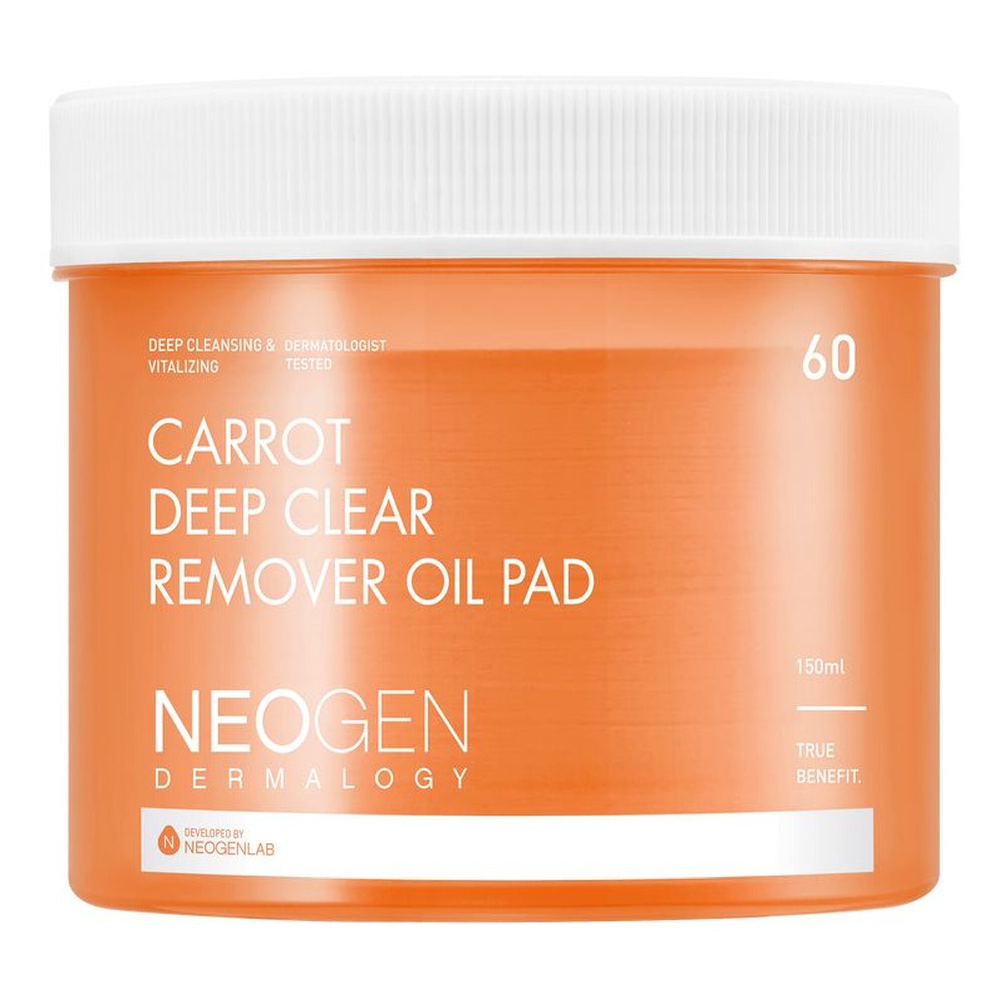Neogen Dermalogy Гидрофильные очищающие подушечки с морковным маслом Carrot Deep Clear Oil Pad 60 шт.
