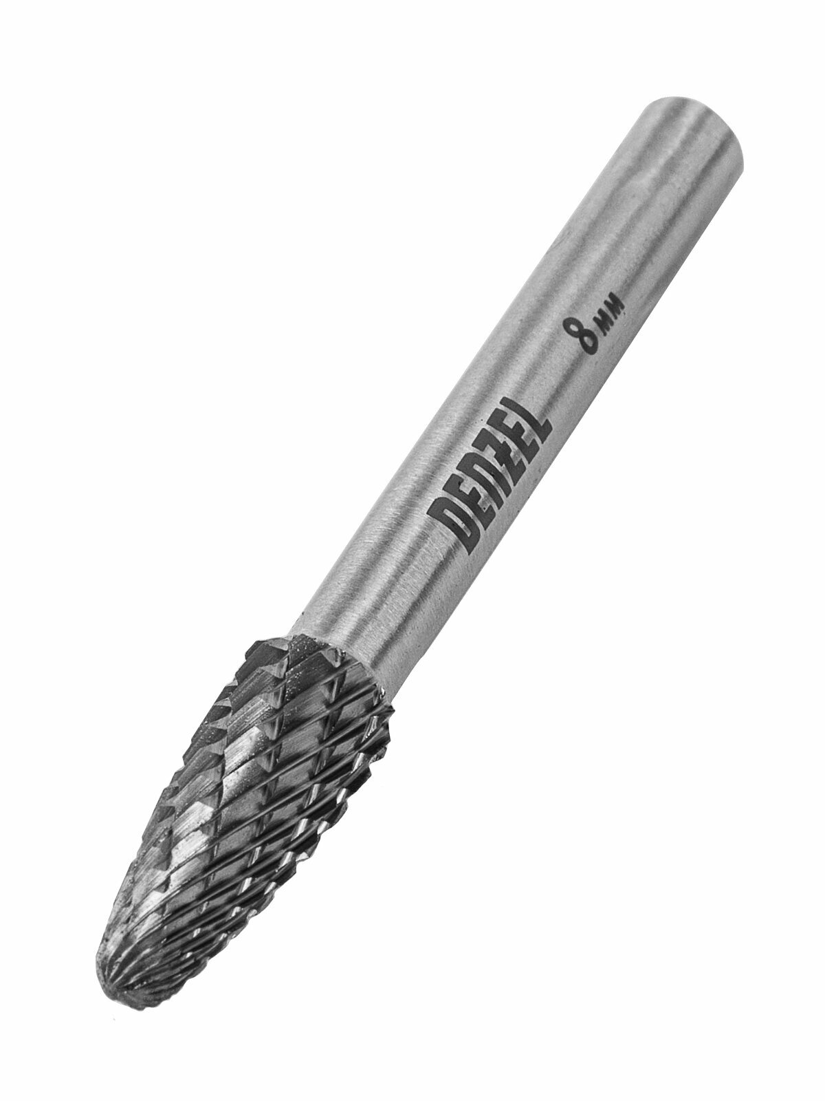 Борфреза по металлу Denzel твердосплавная параболическая, тип-F, 8 мм 72042