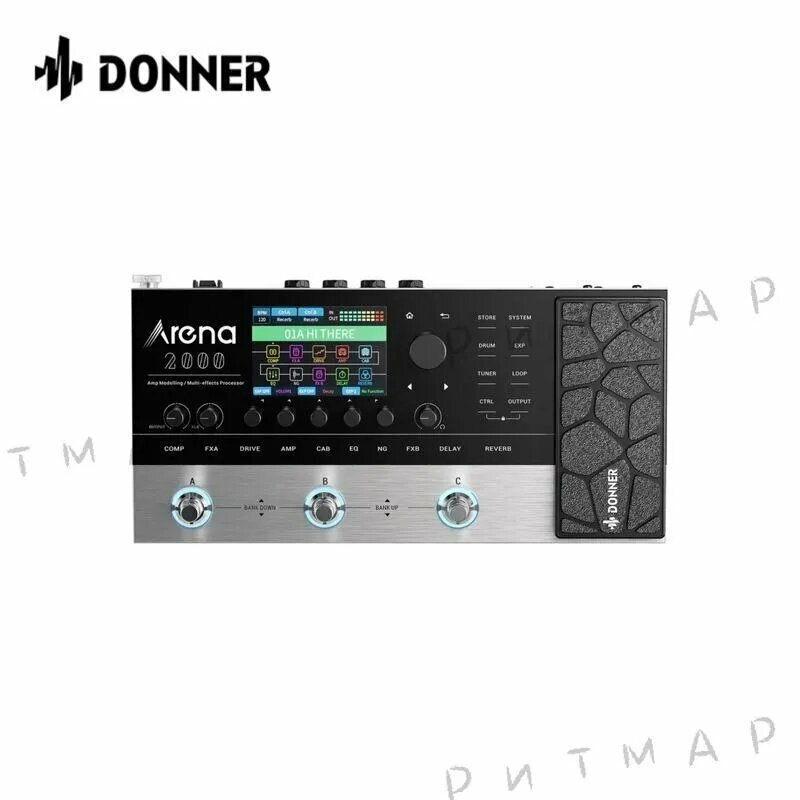 Donner Arena 2000 Многоэффектный гитарный педальный усилитель, моделирующий процессор множественных эффектов с 278 эффектами