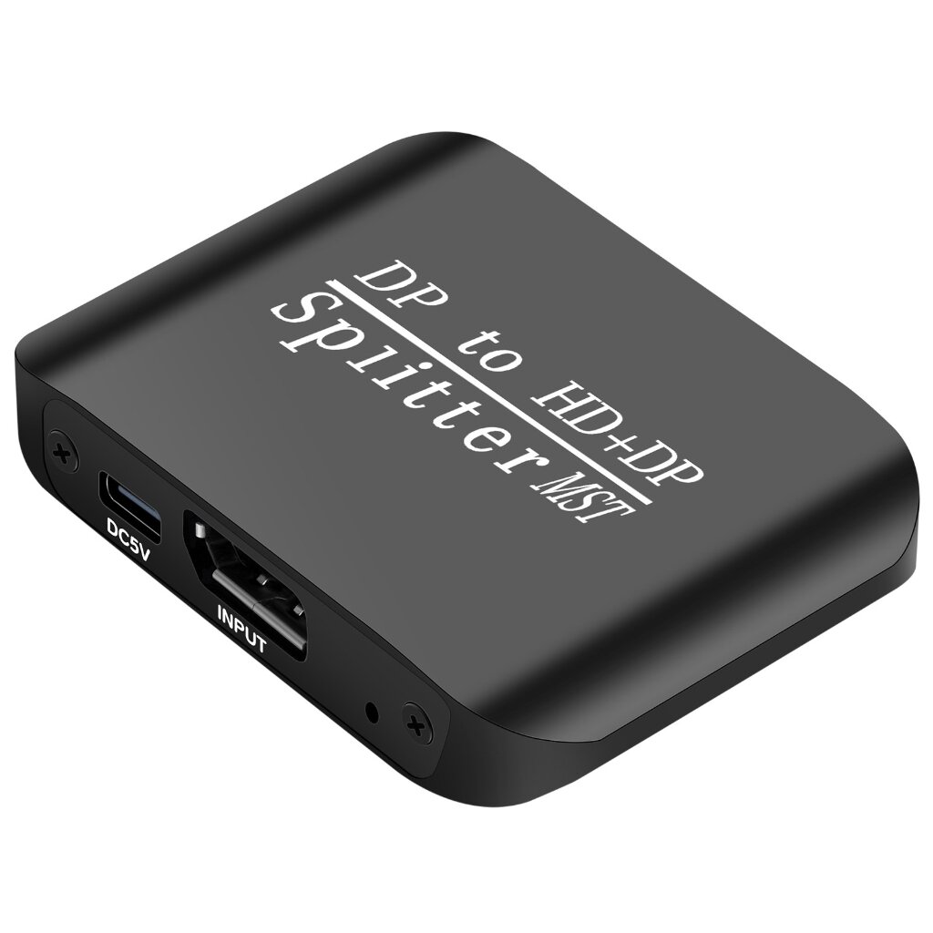Разветвитель DP HDTV в металлическом корпусе Для расширенных Двухэкранных Дисплеев С частотой 1080P 4K60Hz